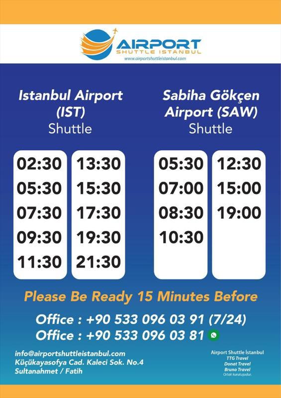 Istanbul Airport Shuttle, Starting from 10-15 Euros per person. - Tranigo
